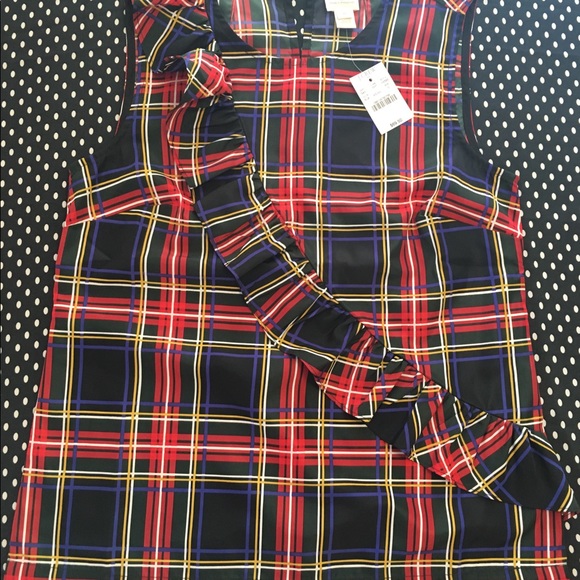 J. Crew | Tops | Nwt J Crew Plaid Tartan Sleeveless Ruffle Tank | Poshmark